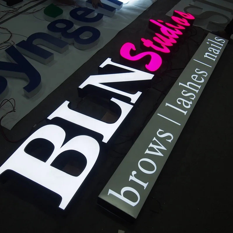 Commercial Grade Acrylic LED Neon Sign Flat Backlight Word for Branding ...