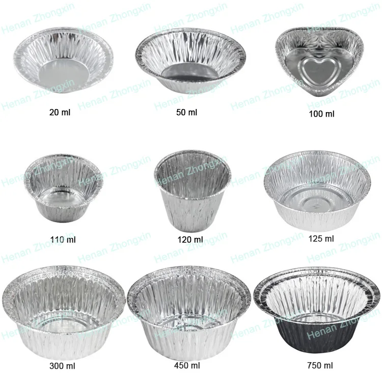 Round Disposable Take Away Food Packing Aluminum Container Aluminum ...