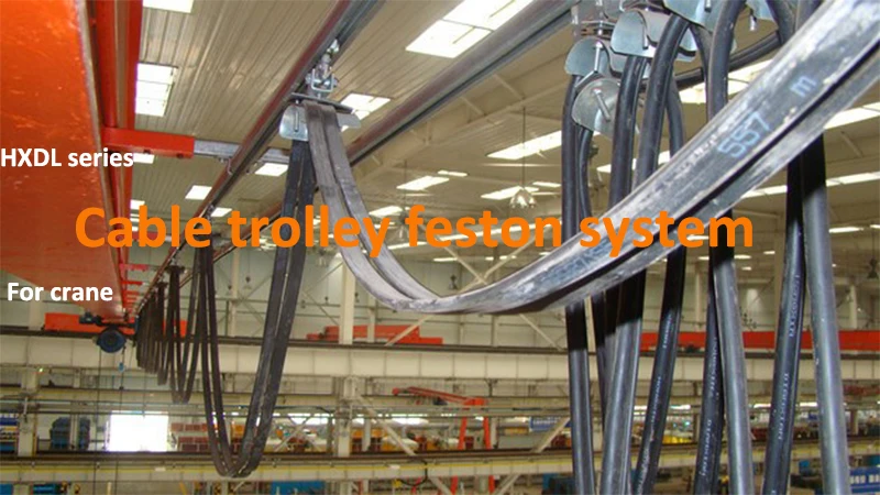 C32*30 C Track Cable Festoon System Middle Cable Trolley For Crane ...