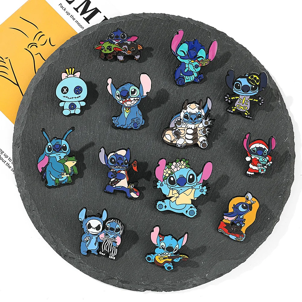 Creative Funny Cartoon Figure Stitch Marker Safety Enamel Pins - Buy ...