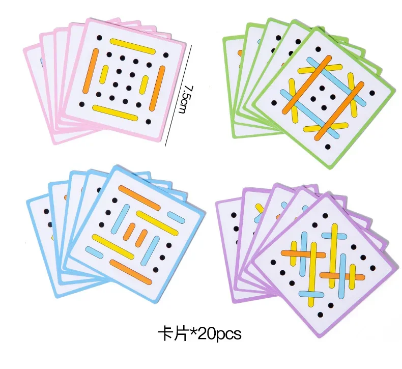 Colorful Wooden Threading Board Games Kids Lacing Toy Exercise Baby ...