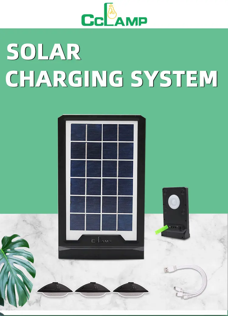 Rechargeable Solar Energy Camping Light System with USB