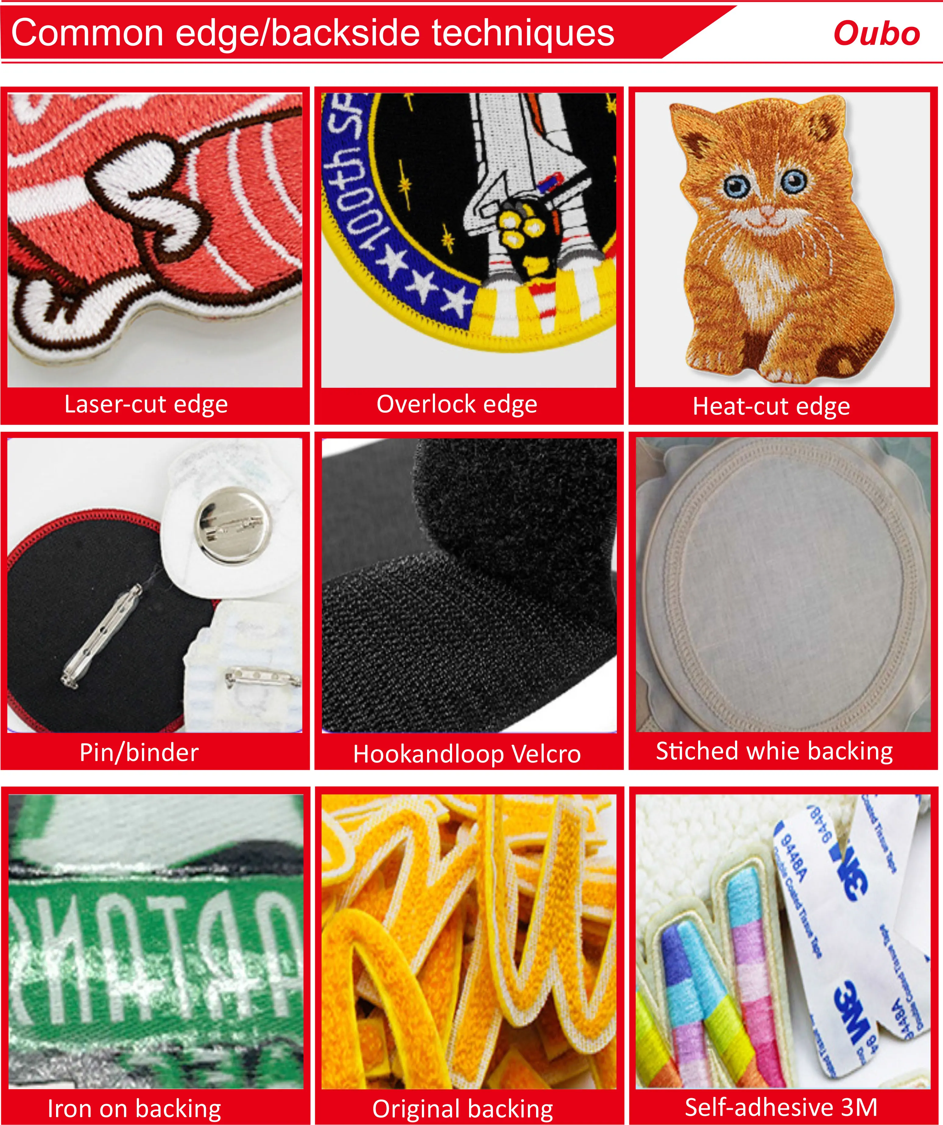 Custom Embroidered Patches Logo Badges Toothbrush Embroidery Patches ...