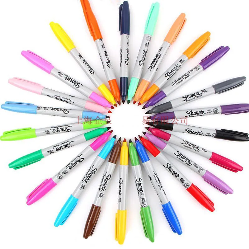 MultiColor Sharpie Paint Marker Waterproof Fine Point 1mm Permanent Art ...