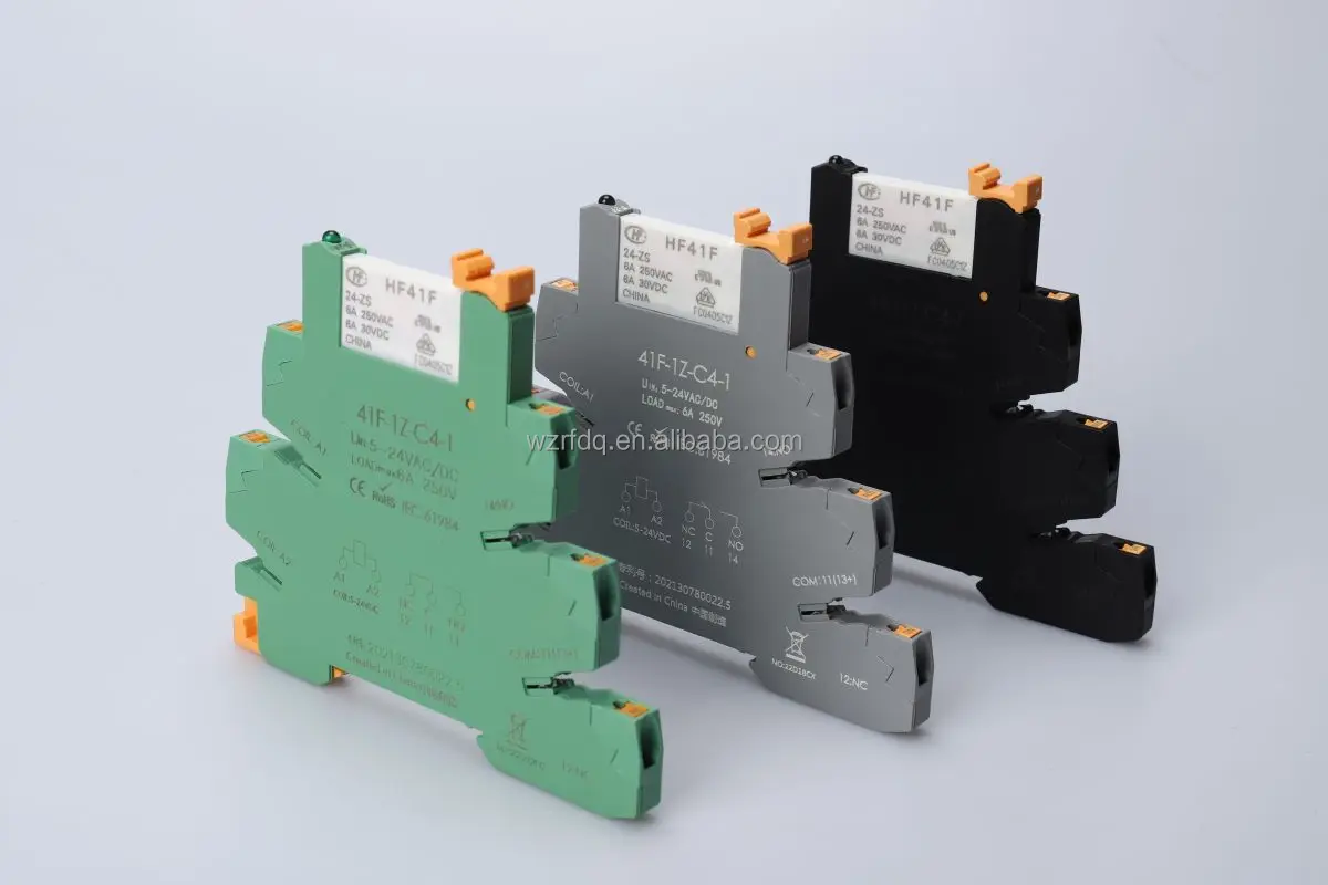 Customization Plc 6.2mm Relay Socket Interface 6a 24v Contact Rating ...