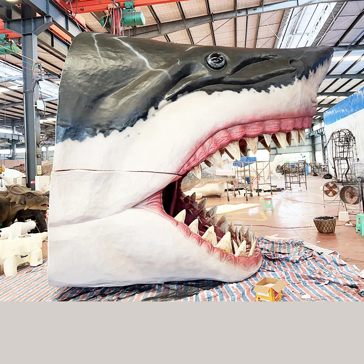 Alibaba.com: Life Size 3D Animatronic Shark Head Model for Amusement ...