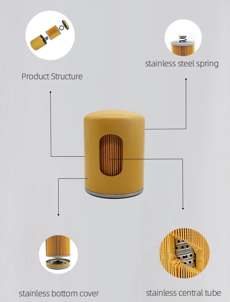 Filtro de aceite hidráulico de pieza de excavadora 60193541 3K14 para ...