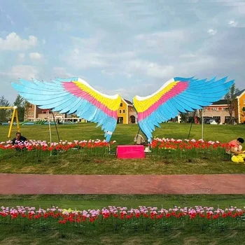 Giant Wholesale White Interactive Angel Wing Props Acrylic butterfly ...