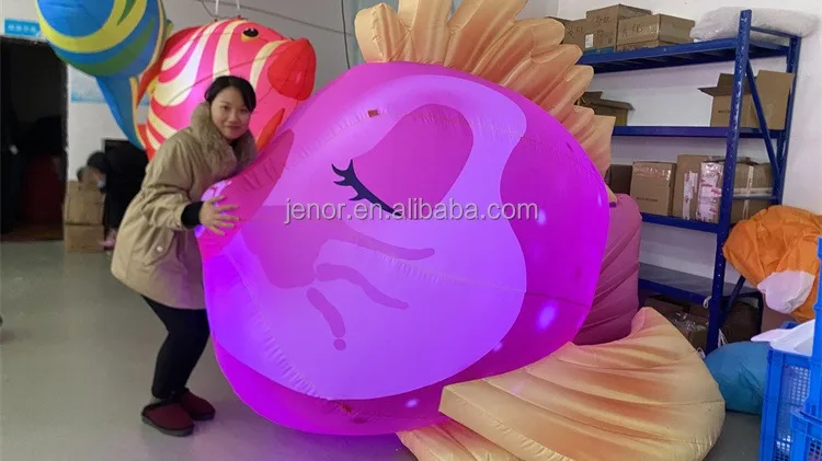Ceiling Lighted Inflatable Kiss Fish Inflatable Cartoon Model For ...