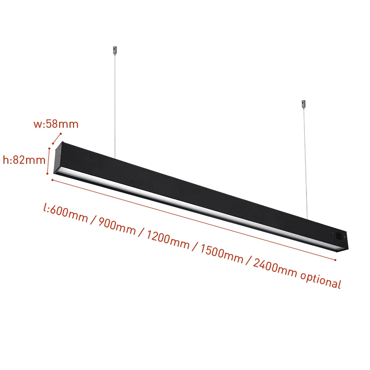 Modern Linear Light Rectangle Square Shape Ceiling Pendant Lamp Led ...