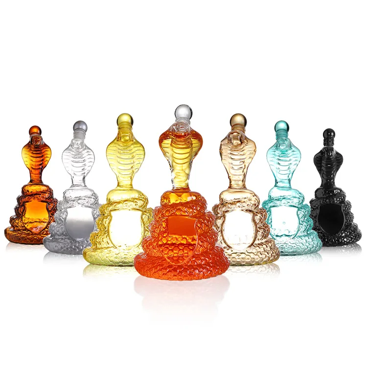 Snake Shaped 750ml Glass Bottle - Unique Luxury Customization