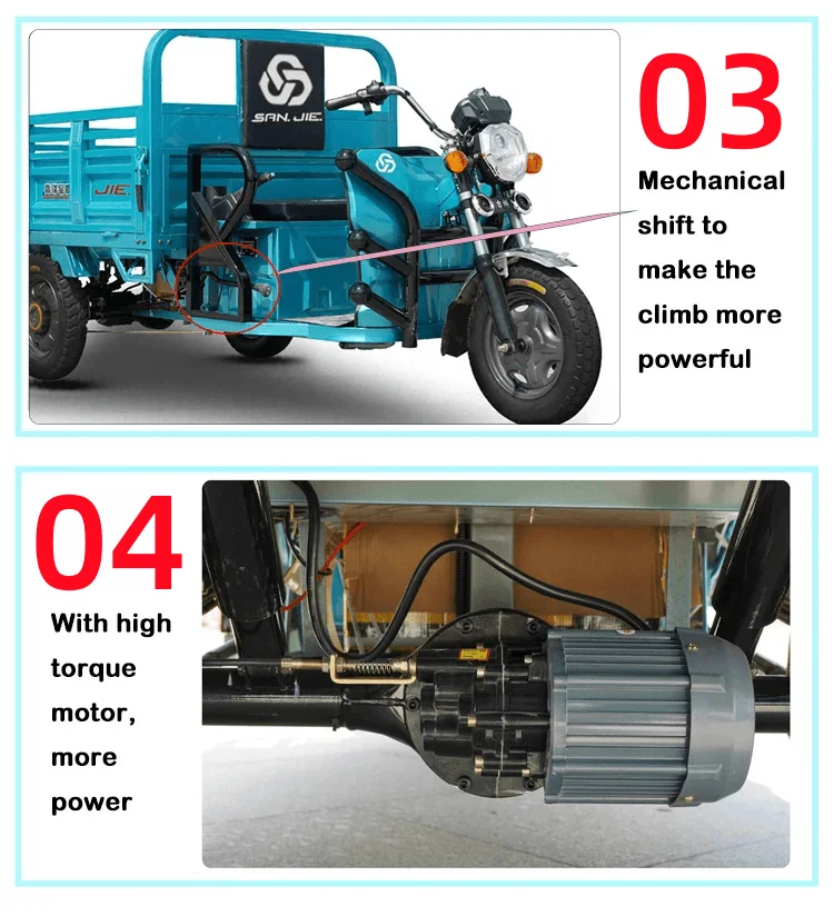 Powerful 1500w Electric Cargo Bike Max Loading Capacity Of 1000kg Three ...