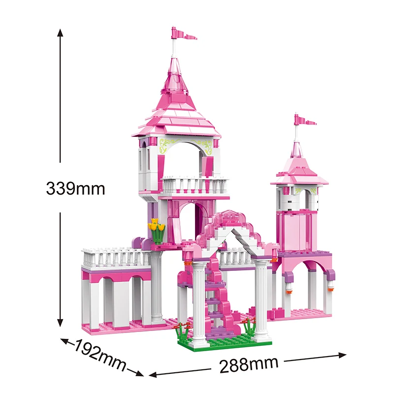 Cogo Diy Girls Build Blocks Princess Kids Plastic Building Block Bricks ...