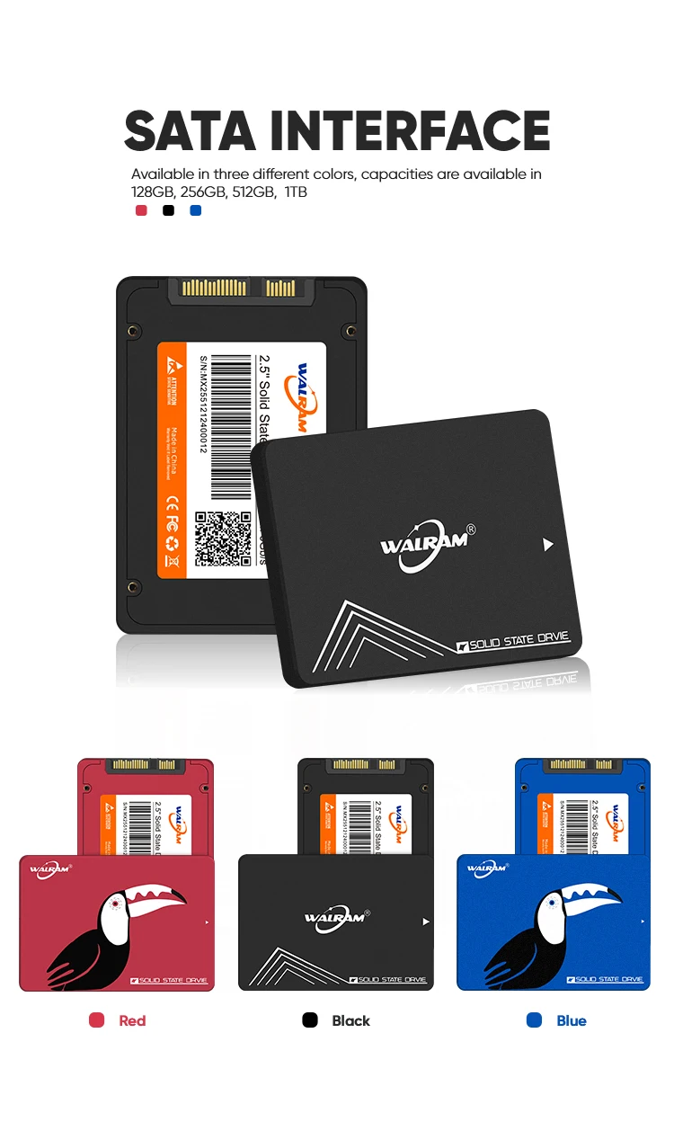WALRAM 2.5inch SATA3 SSD - 1TB High Performance Storage