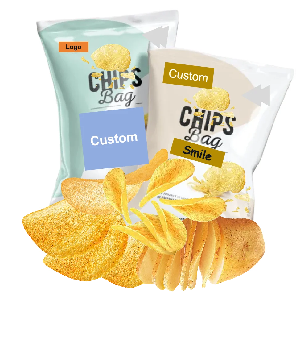 Custom Printing Bag Puffs Food Popcorn Potato Chips Packaging Ldpe ...