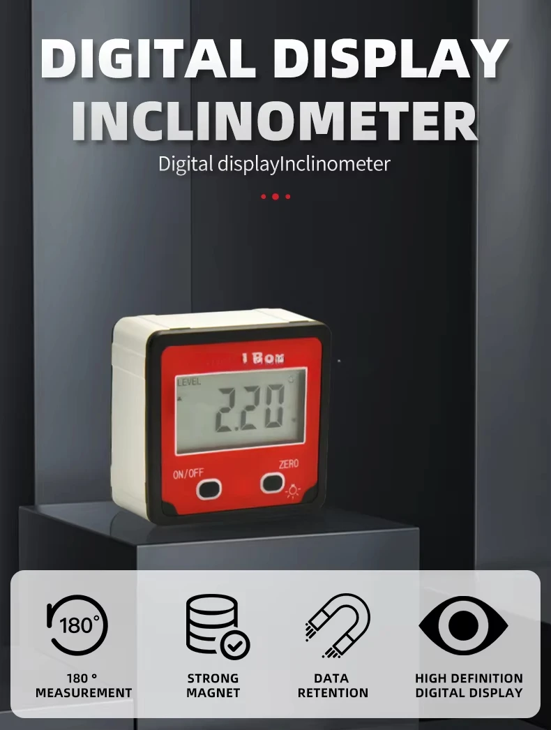 Industrial Grade Digital Protractor Inclinometer Angle Finder Meter and ...