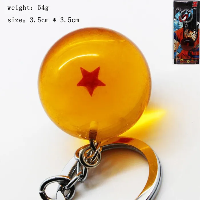3.5cm Cartoon Fans Collection Goku Super Saiyan 1-7 Stars Crystal Round ...