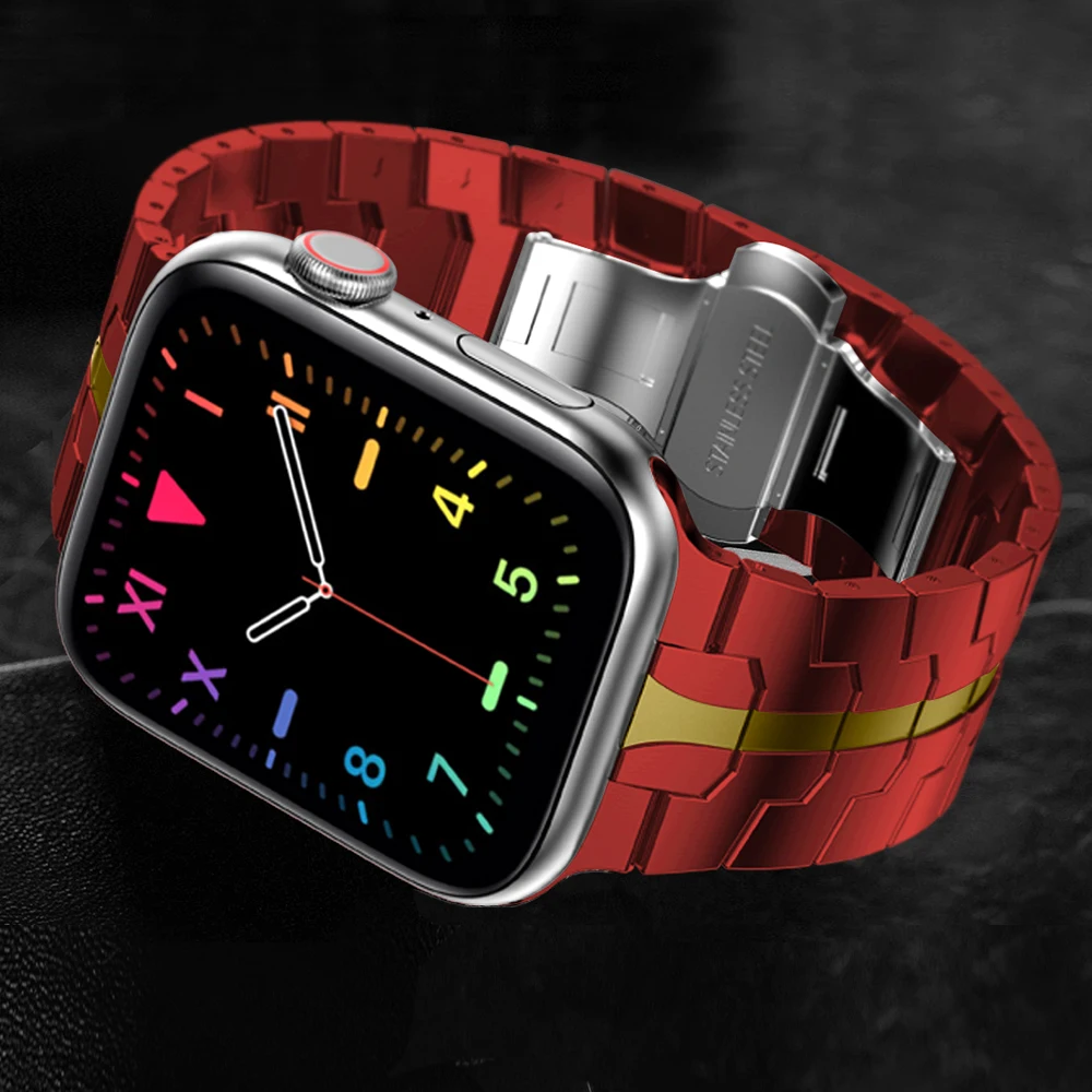 Metal Strap For Apple Watch Ultra 49mm 45mm 41mm Stainless Steel ...