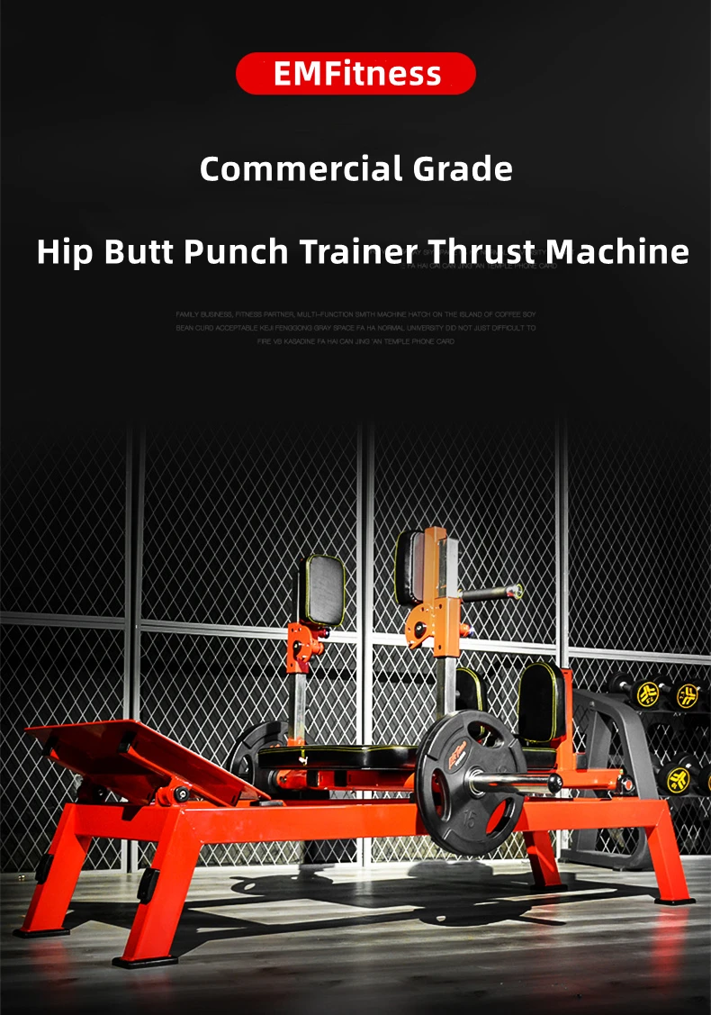 Gym Equipment Plate Loaded Commercial Hip Thrust Machine Glute Machine ...