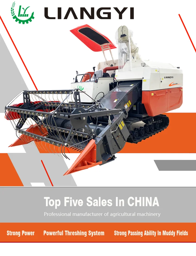 Vertical Threshing Rice & Wheat Combine Harvester 4LZ-6.0 by Kubota ...