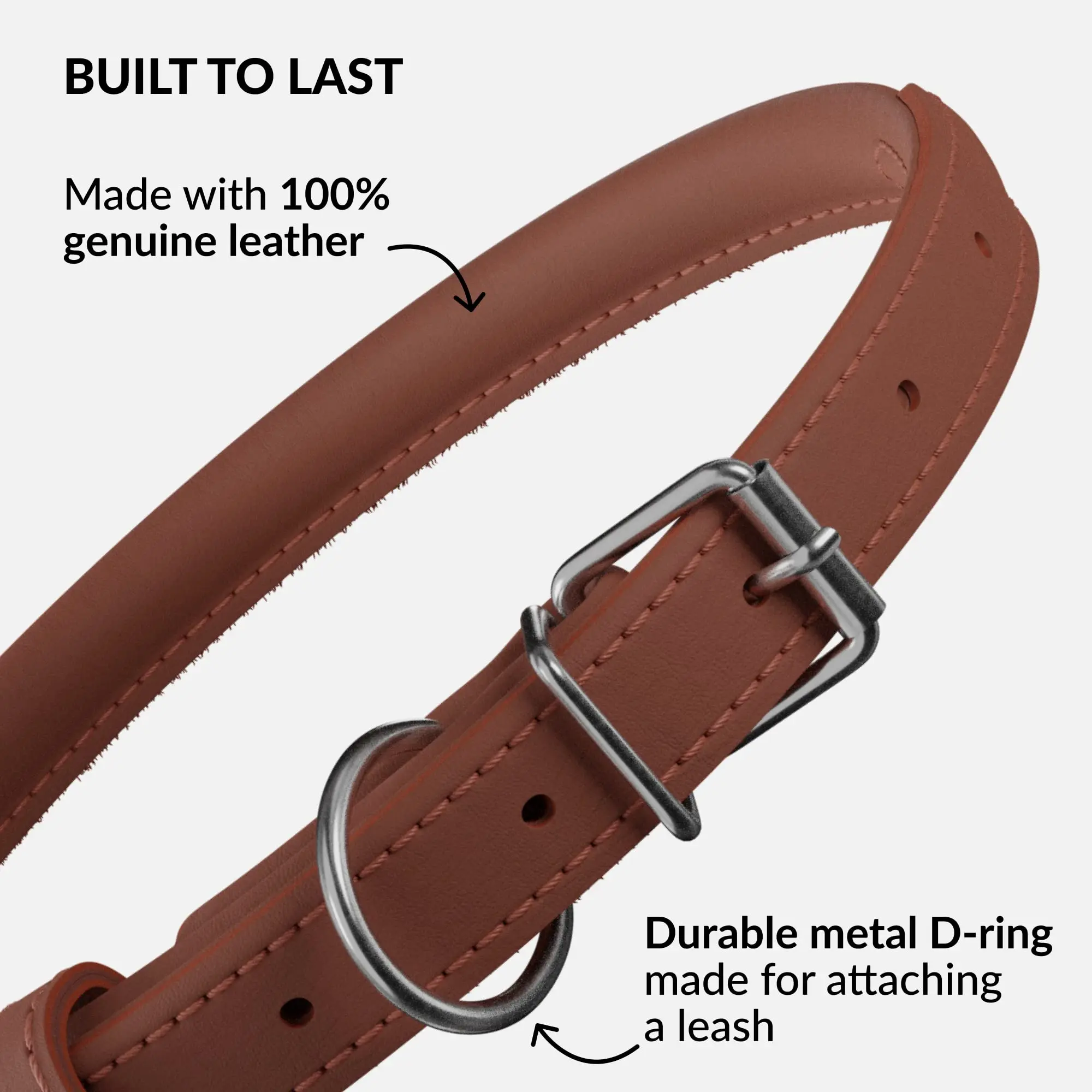 Luxury Custom Vegetarian Authentic Adjustable Woven Brown Dog PU ...