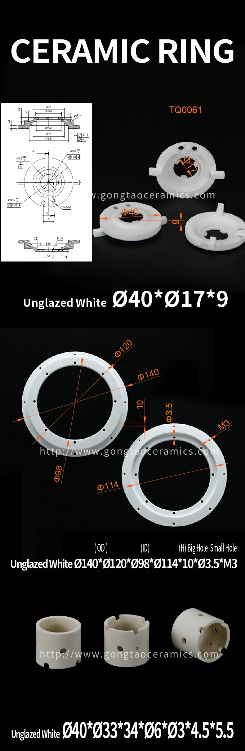 50mm 120mm 150mm Ceramic Mini Lessing Ring| Alibaba.com