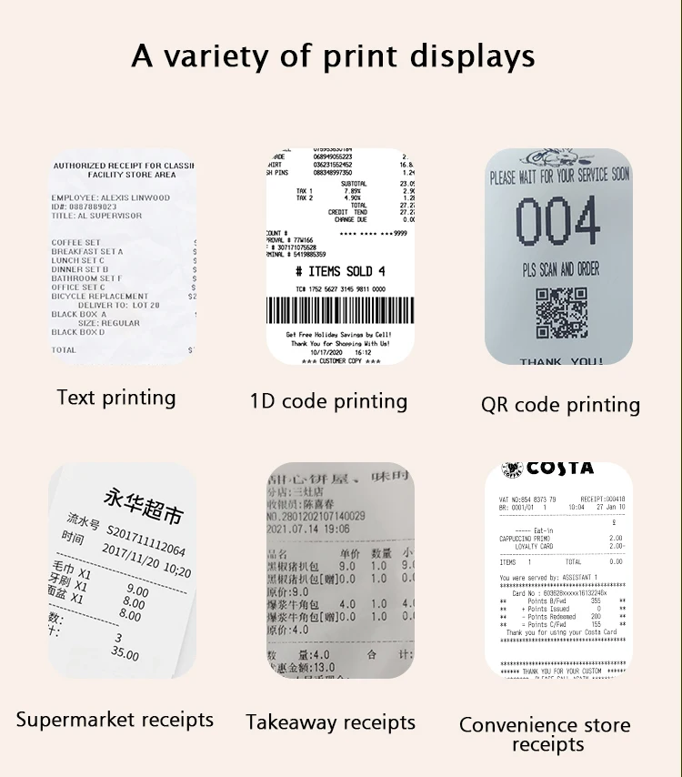 ZYWELL Imprimante Thermique 80mm Kiosk Thermal Printer Module Usb ...
