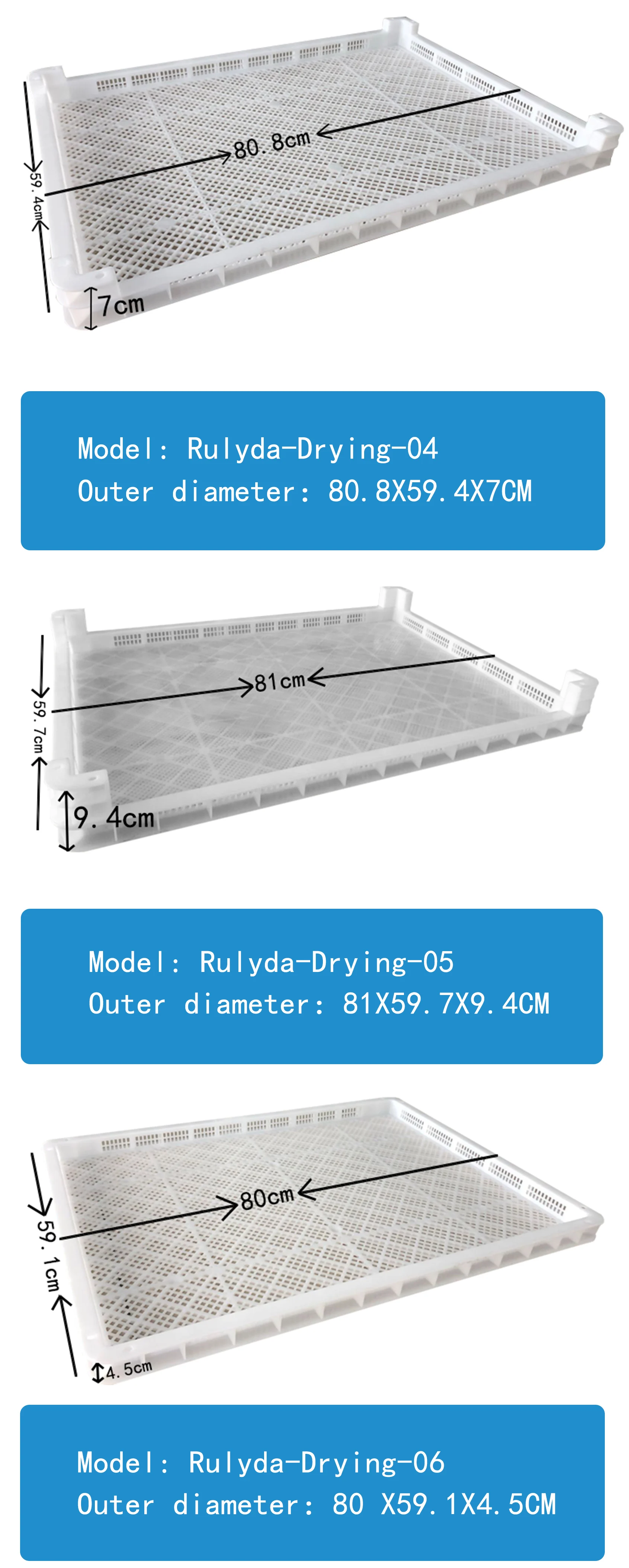 Wholesale Vented Stackable Plastic Drying Trays Plastic Curing Drying ...