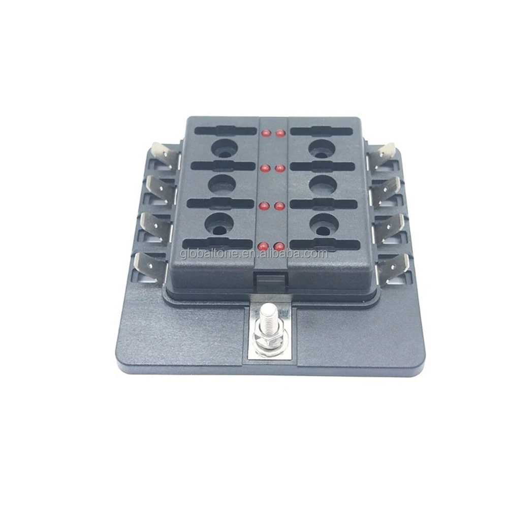 Universal Dc32v 8 Way Circuit Atc Ato Blade Led Fuse Box Block Holder ...