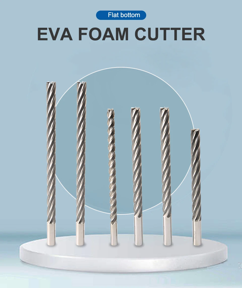 Flat Head EVA Carving Tool Foam Cutting End Mill Cnc Router Shape ...