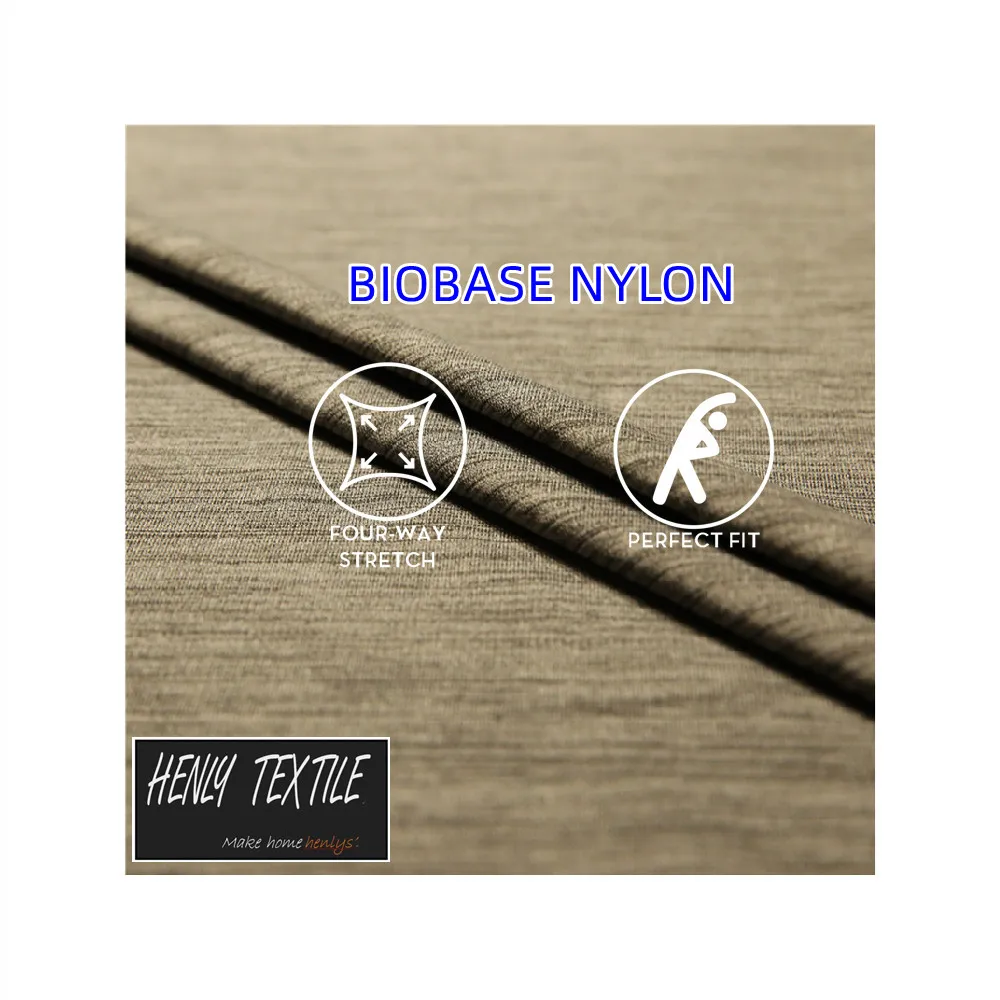 HT220496 70%BIO BASE NYLON 30%SPANDEX 230GSM KNITTED INTERLOCK FABRIC ...