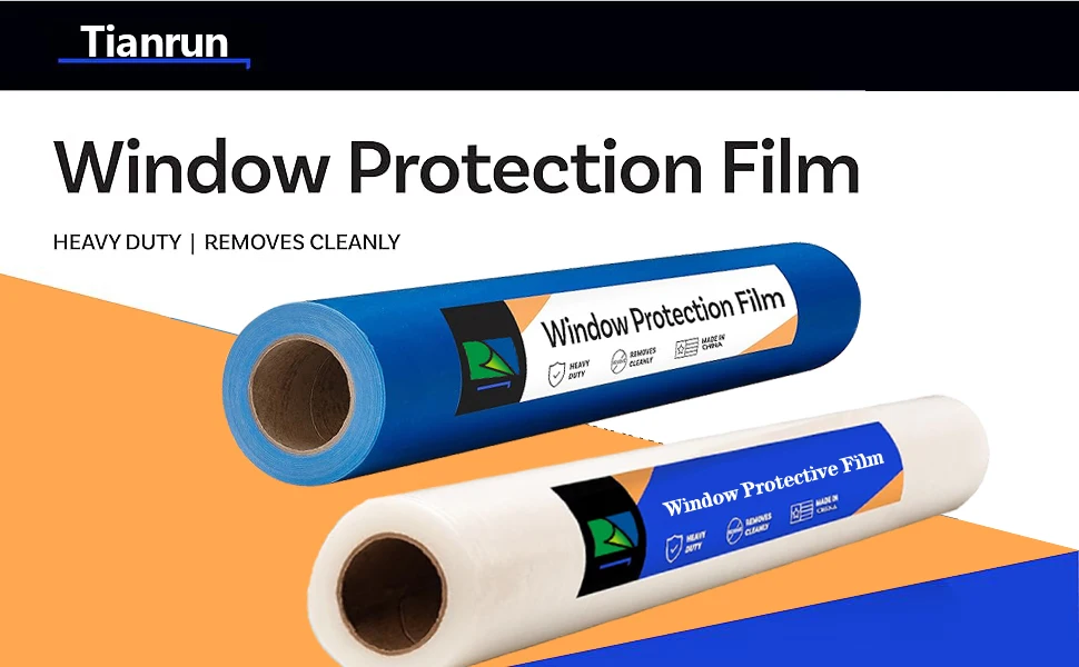 50mictransparent Adhesive Blue And Transparent Surface Protection Film ...