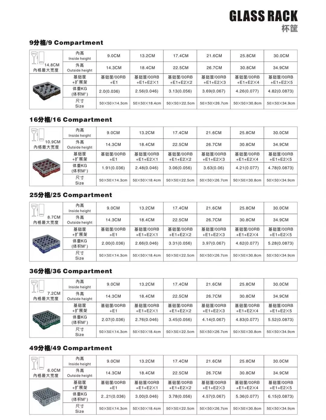 Cambro Rectangular Wine Glass Drying Tray Rack - Stackable