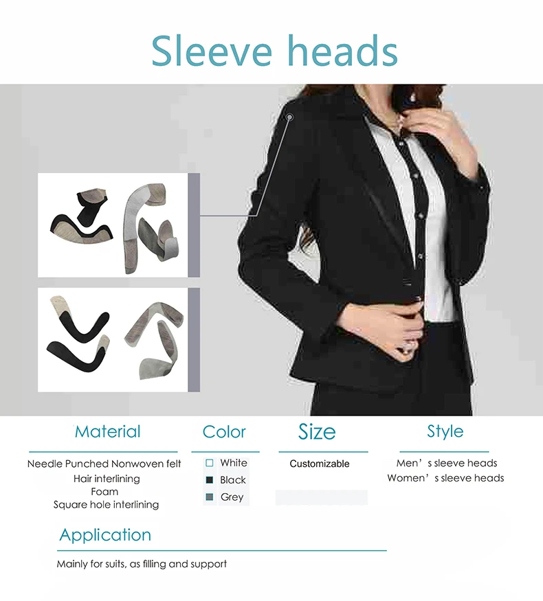 Needle Punch Felt Tailoring Sleeve Head Rolls Hair Interlining ...