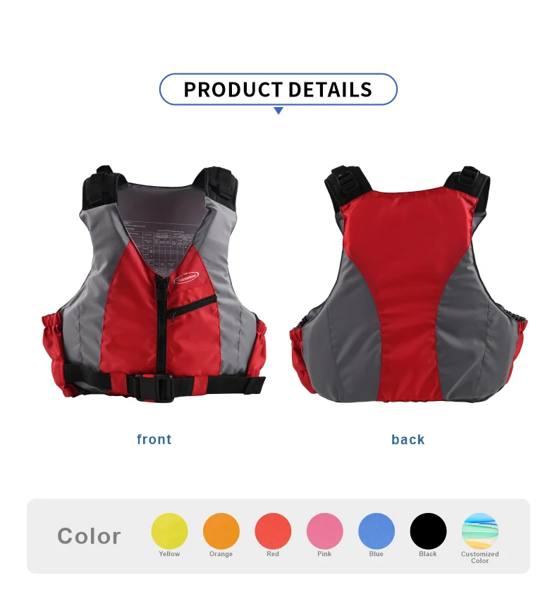 High Quality Adult Kids 50N Lifesafety Solid Color Swimming Kayak ...