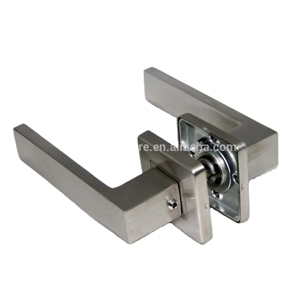 Popular Casting Stainless Steel Square Black Modern Lever Door Handle ...