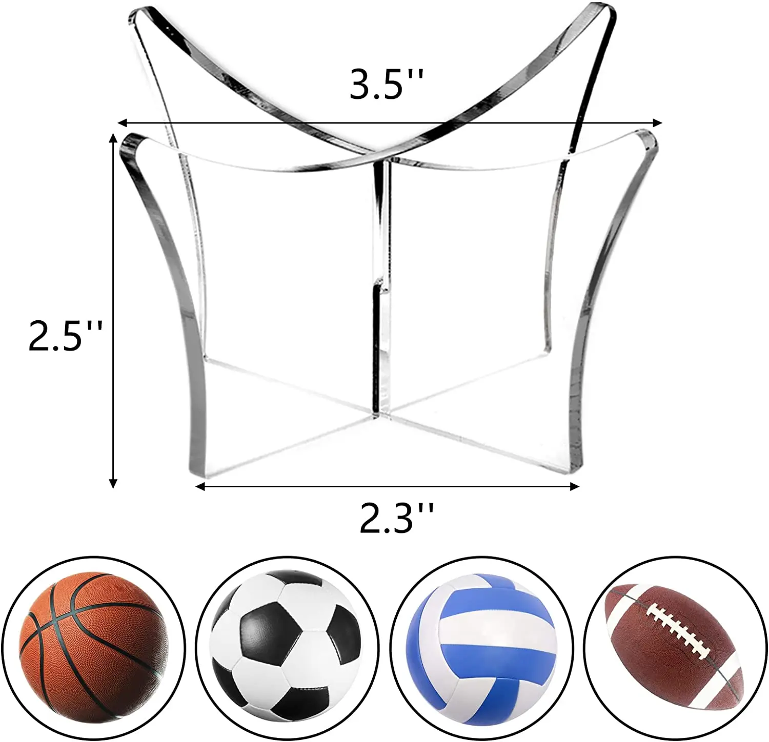Acrylic Ball Stand - Clear Ball Display Stand Holder