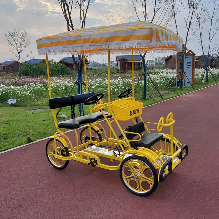 Four seaters touriest bike tandem 4 seats 4 persons double bench surrey ...
