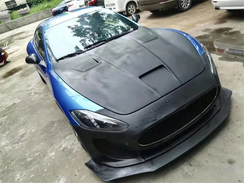 Carbon Fiber Fibre Front Engine Bonnet Hood With Vents Fit for Maserati ...