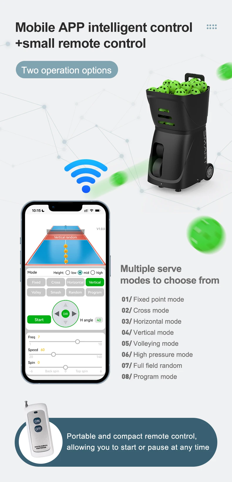 Professional Pickleball Ball Machine Serve Pitch Pitching Ball Training ...