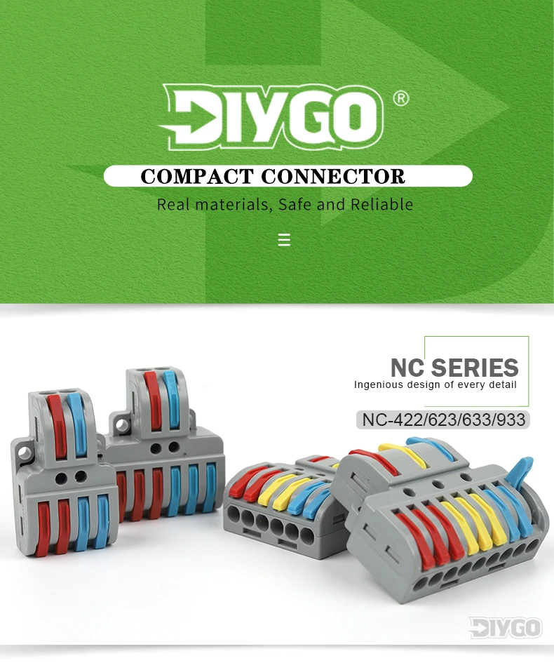 Quick Wiring Wire Connectors Universal Spring Splicing Cable Connector ...