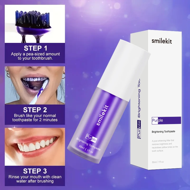 Customized Logo Effective Violet Color Teeth Whitening Serum