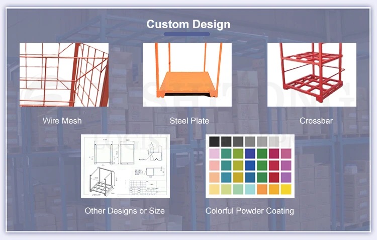 Powder Coated Steel Pallet Tainers - Durable & Space-saving