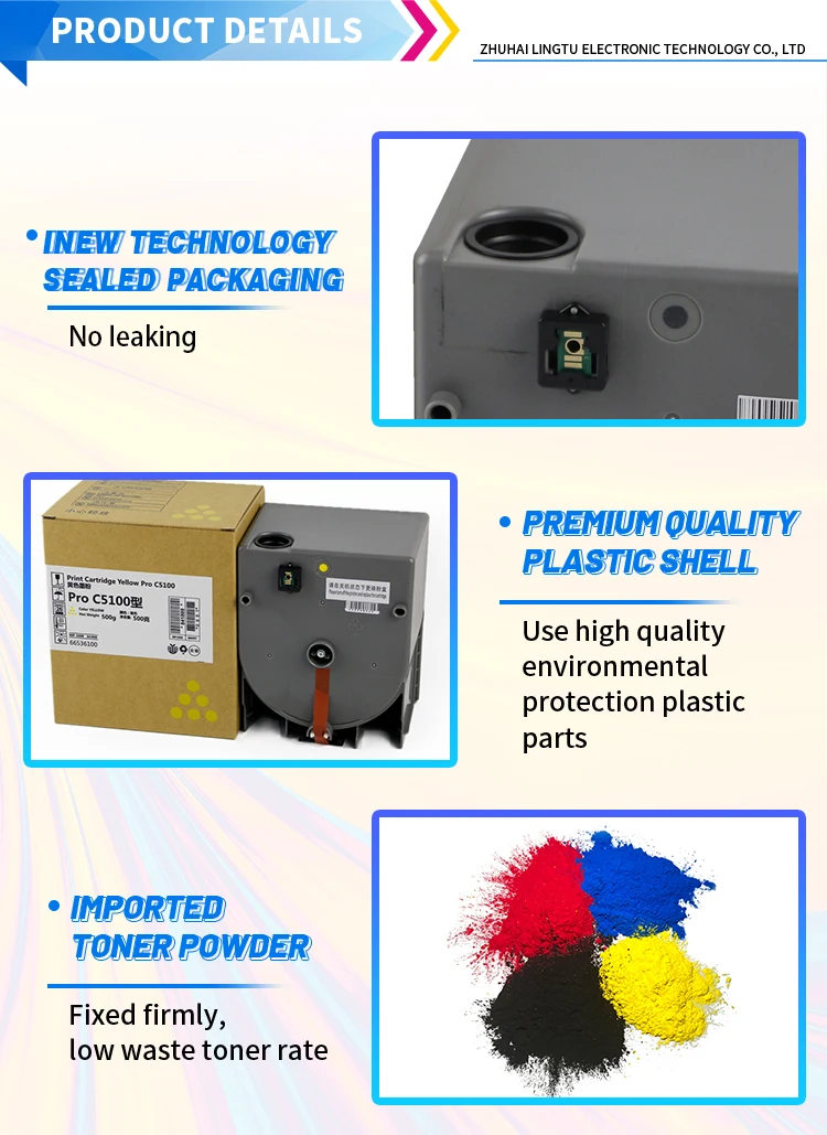 Factory Hot Sale High Quality Compatible Ricoh Pro C5100 Toner ...