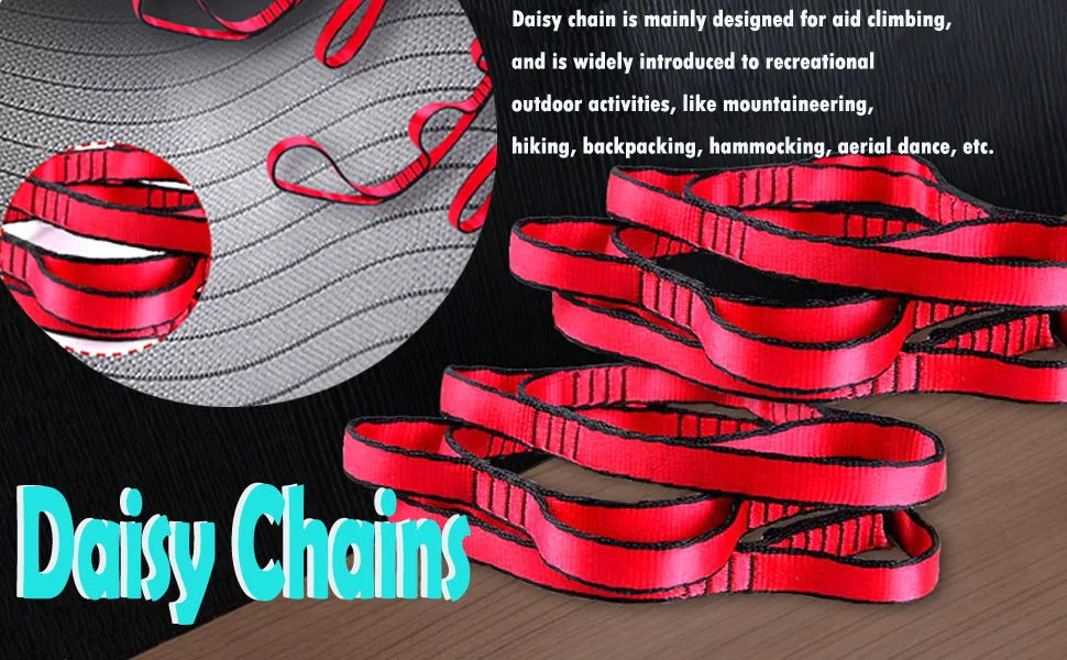 Daisy Chains Rope Climbing Lanyard Nylon Straps Looped Strong Slings 23 ...
