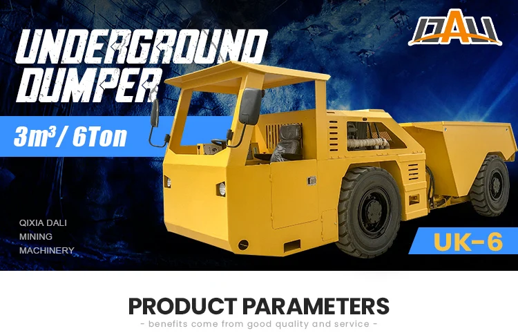 Underground Diesel Mining Vehicle Four Wheels 6t Mining Dumper Truck ...