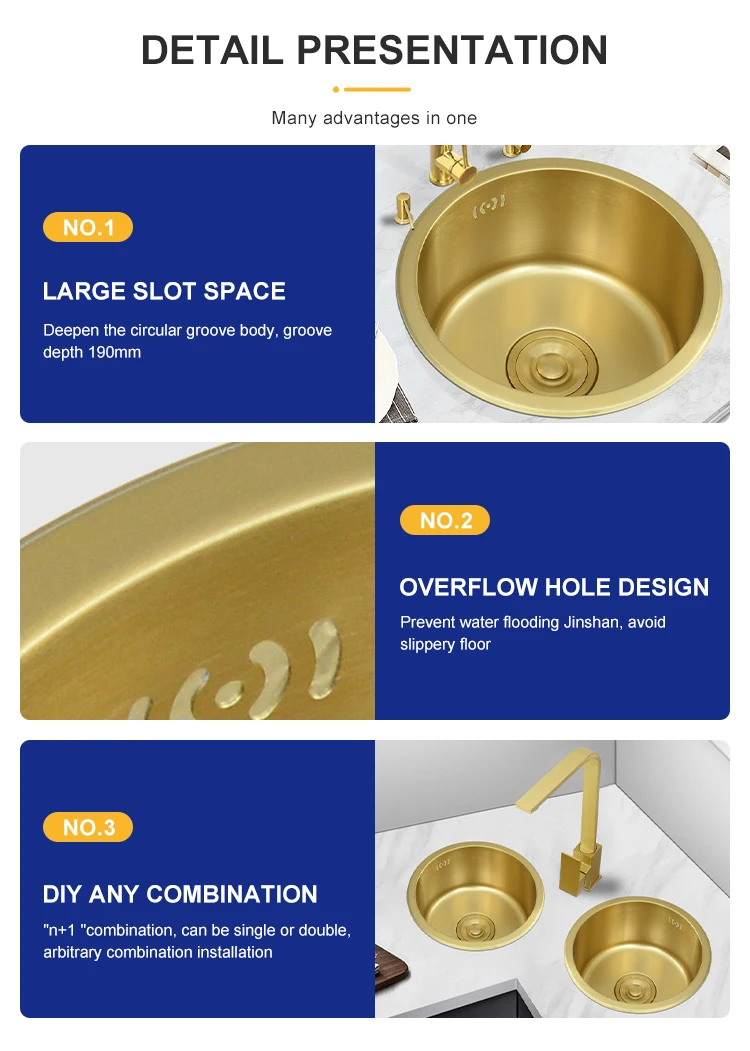 New Design Gold Table Top Coffee Bar Hotel Wash Basin Bathroom Mini ...