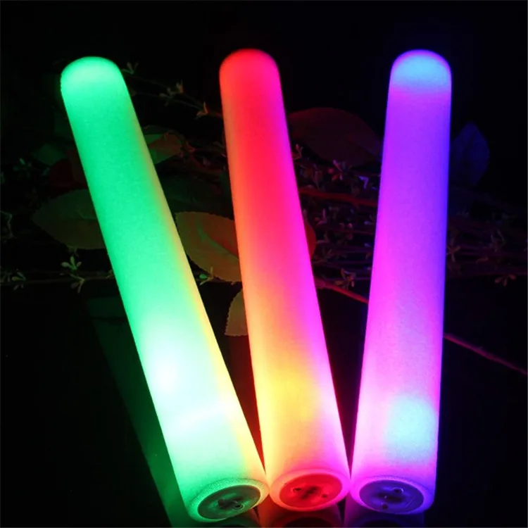 Custom Colorful Glowing Led Foam Baton 3 Modes Flashing Led Light Up ...