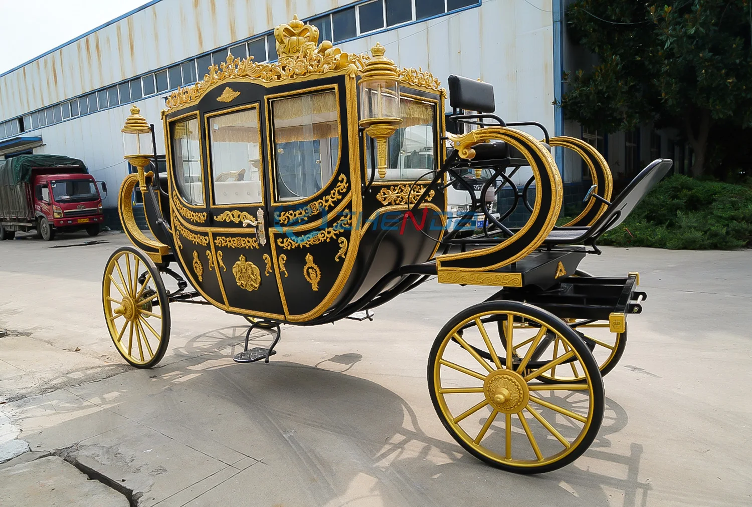 Luxury Classic Fashion Black Royal Horse Carriage/princess Wedding ...
