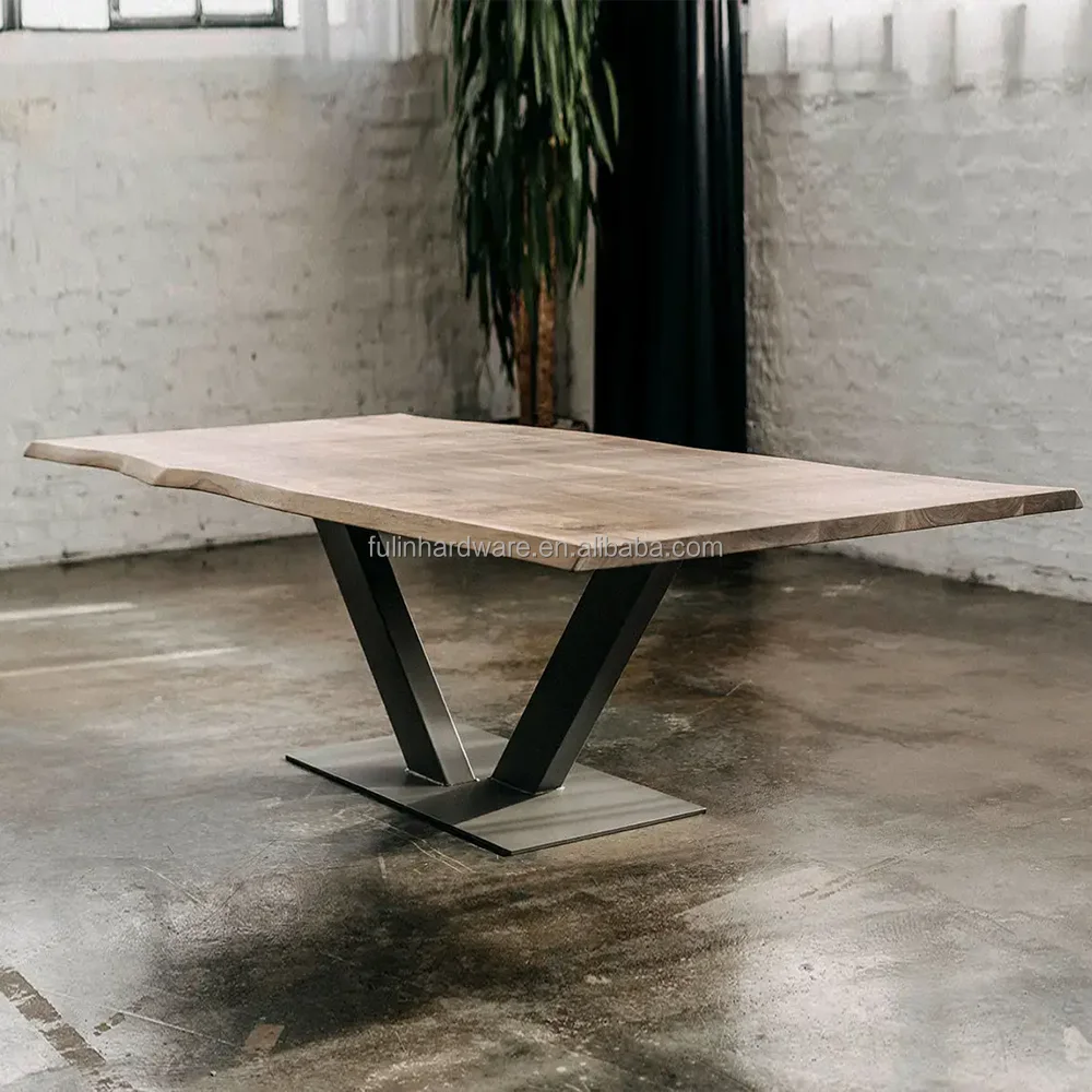 Modern Central Leg Table Base - High Quality Metal Iron